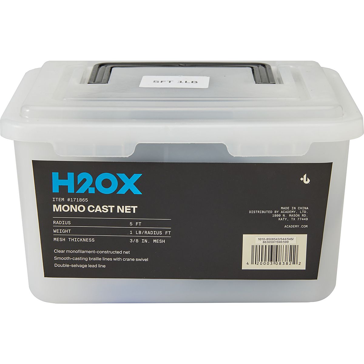 H2OX 5ft 1Lb Monofilament Cast Net | Academy