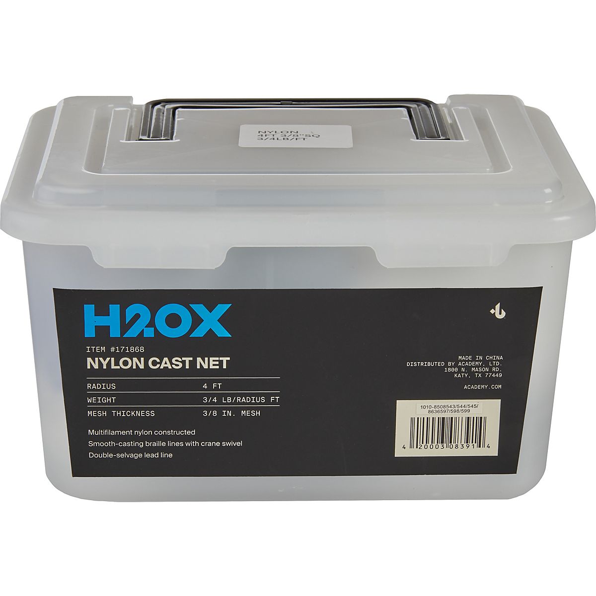 H2OX 4ft 0.75Lb Nylon Cast Net | Academy