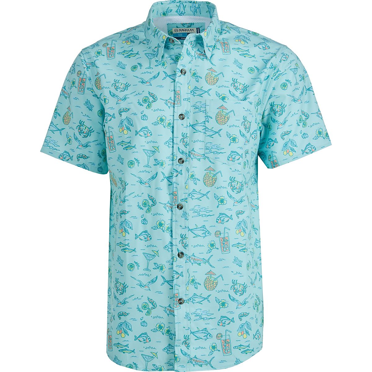 Magellan Outdoors Men’s Shore and Line Washed Out Pocket Button-Down ...
