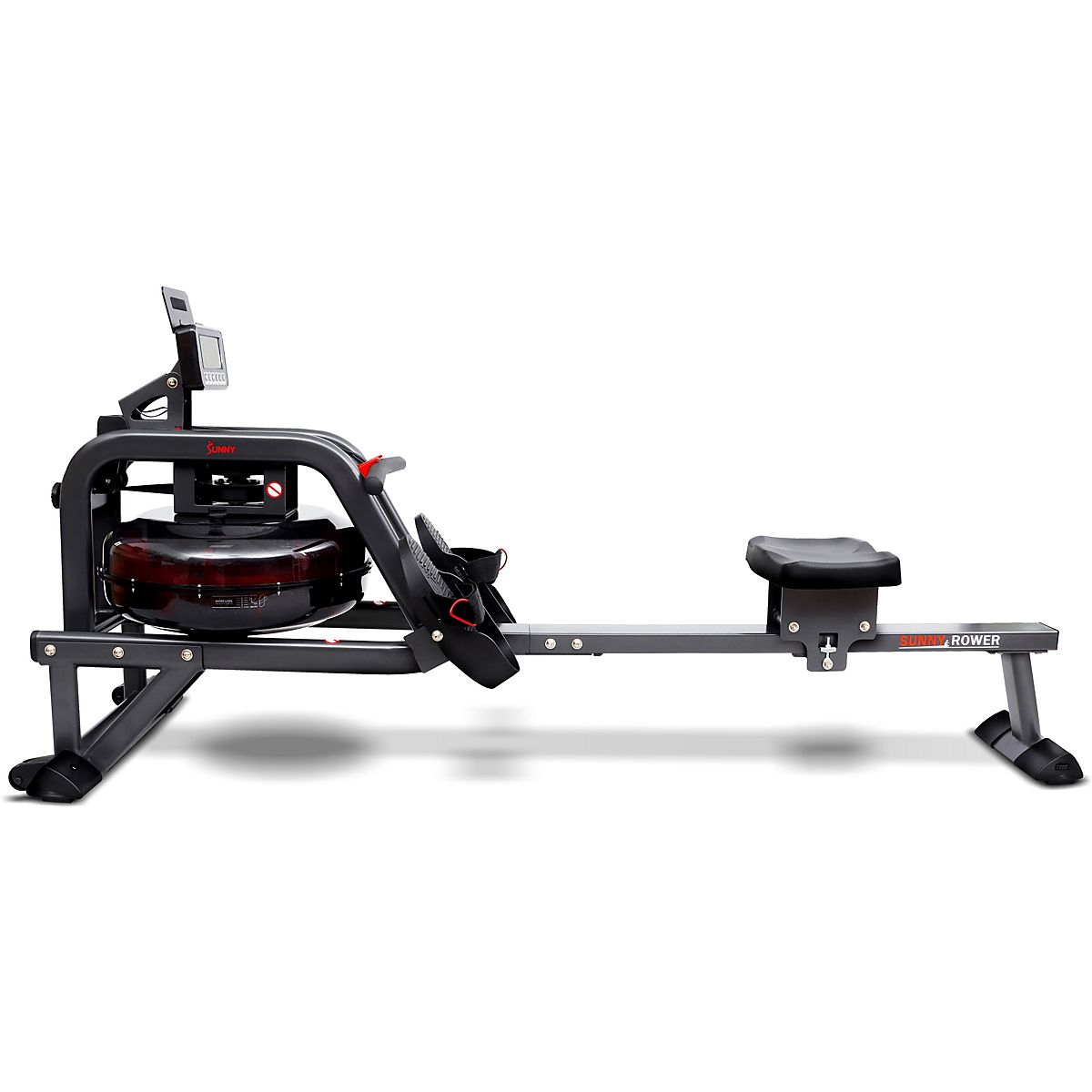 Sunny Health & Fitness Smart Obsidian Surge Water Rowing Machine Sunny ...