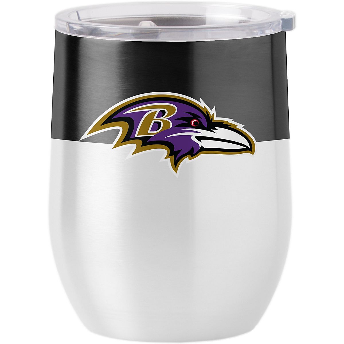 Logo Brands Baltimore Ravens 16 oz Colorblock Stainless Curved Beverage ...