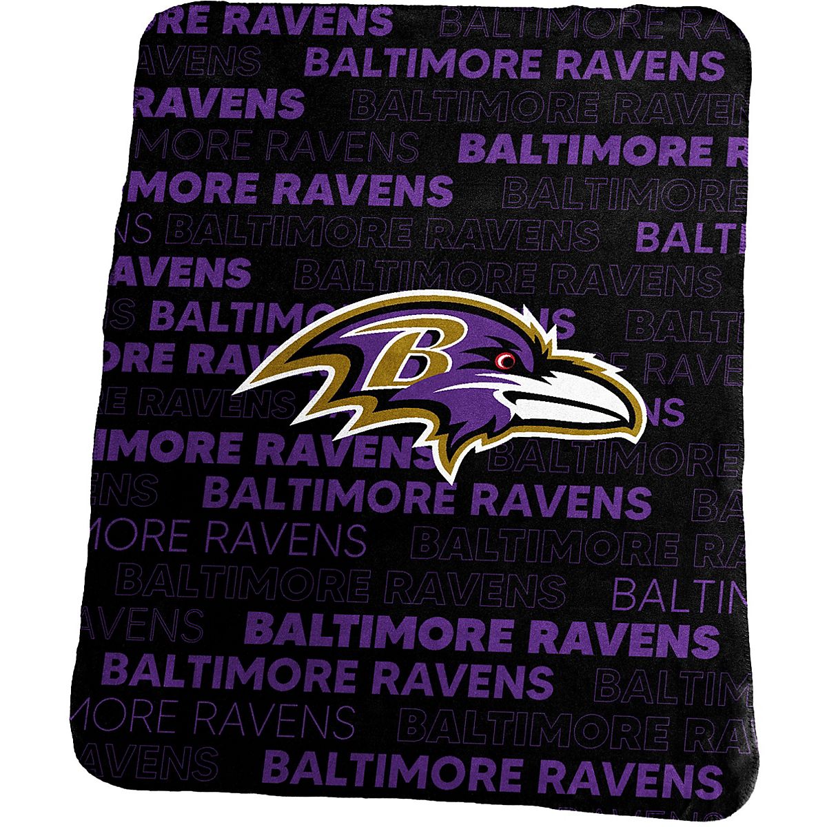 Logo Brands Baltimore Ravens 50 in x 60 in Classic Fleece Throw | Academy