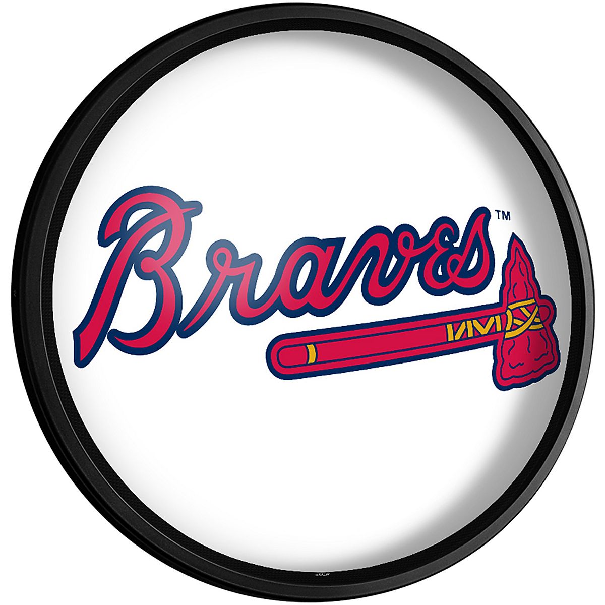 The Fan-Brand Atlanta Braves Logo Round Slimline Lighted Wall Sign ...