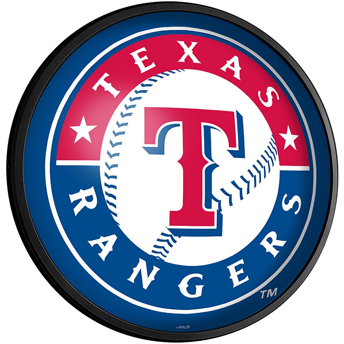 The Fan-Brand Texas Rangers Round Slimline Lighted Wall Sign | Academy