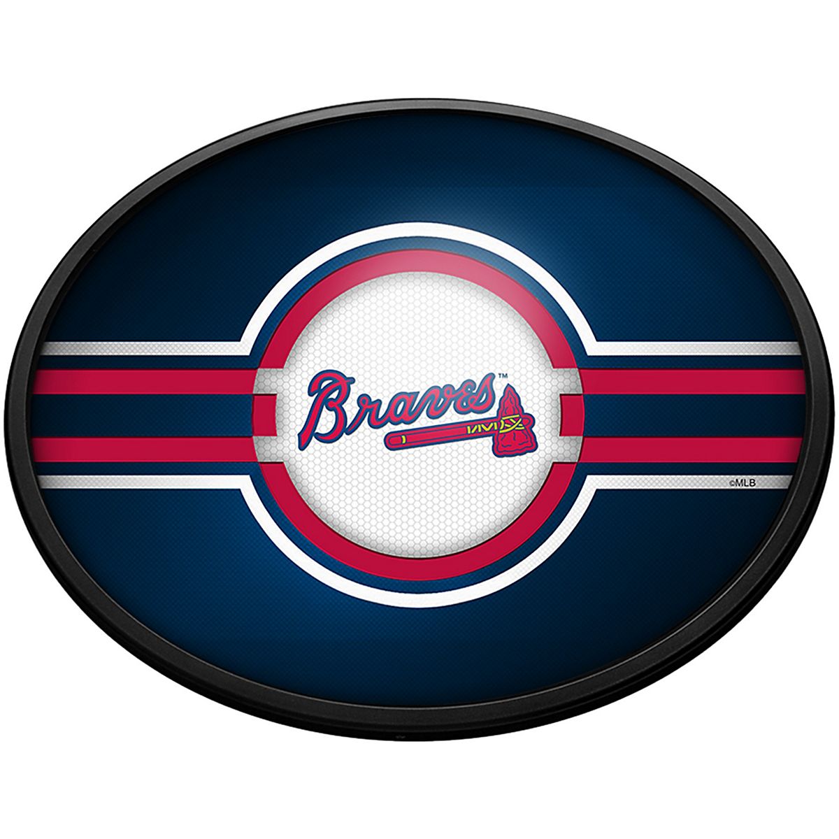 The Fan-Brand Atlanta Braves Oval Slimline Lighted Wall Sign | Academy