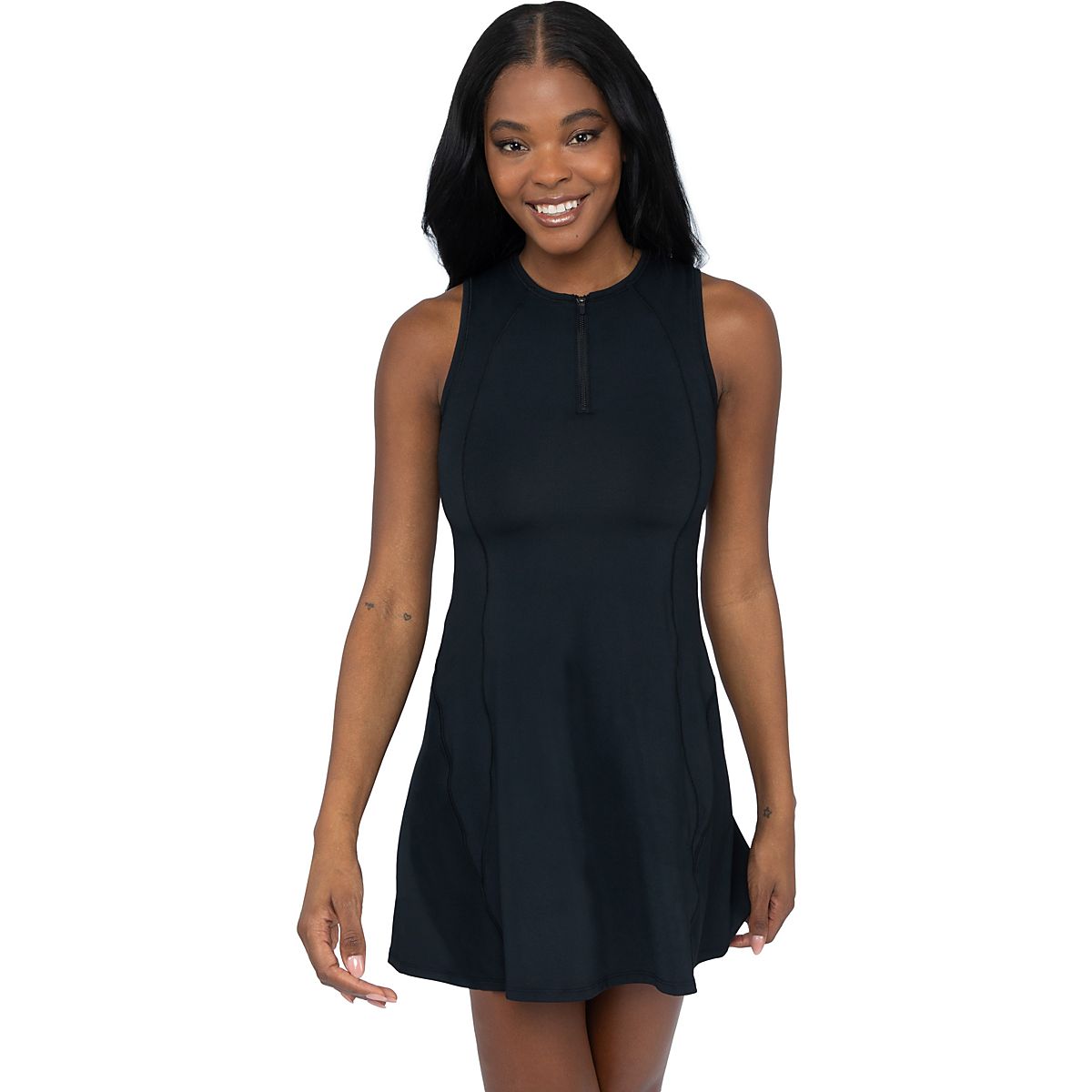 90 Degree by Reflex Women's Airlux Infinity Quarter Zip Tennis Dress ...