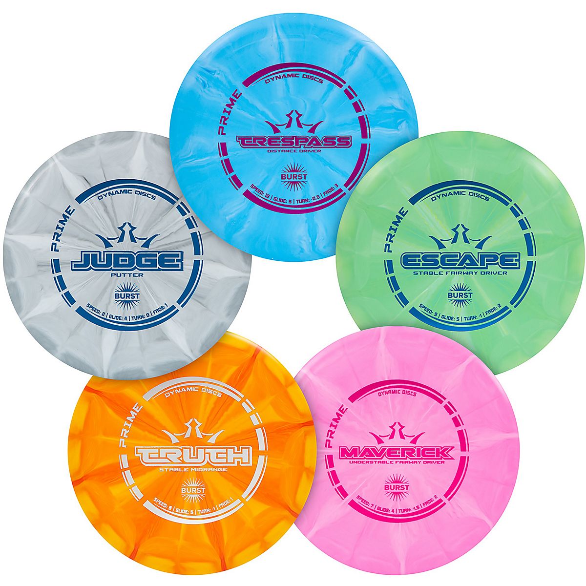 Dynamic Discs Prime 5 Disc Starter Set | Free Shipping at Academy