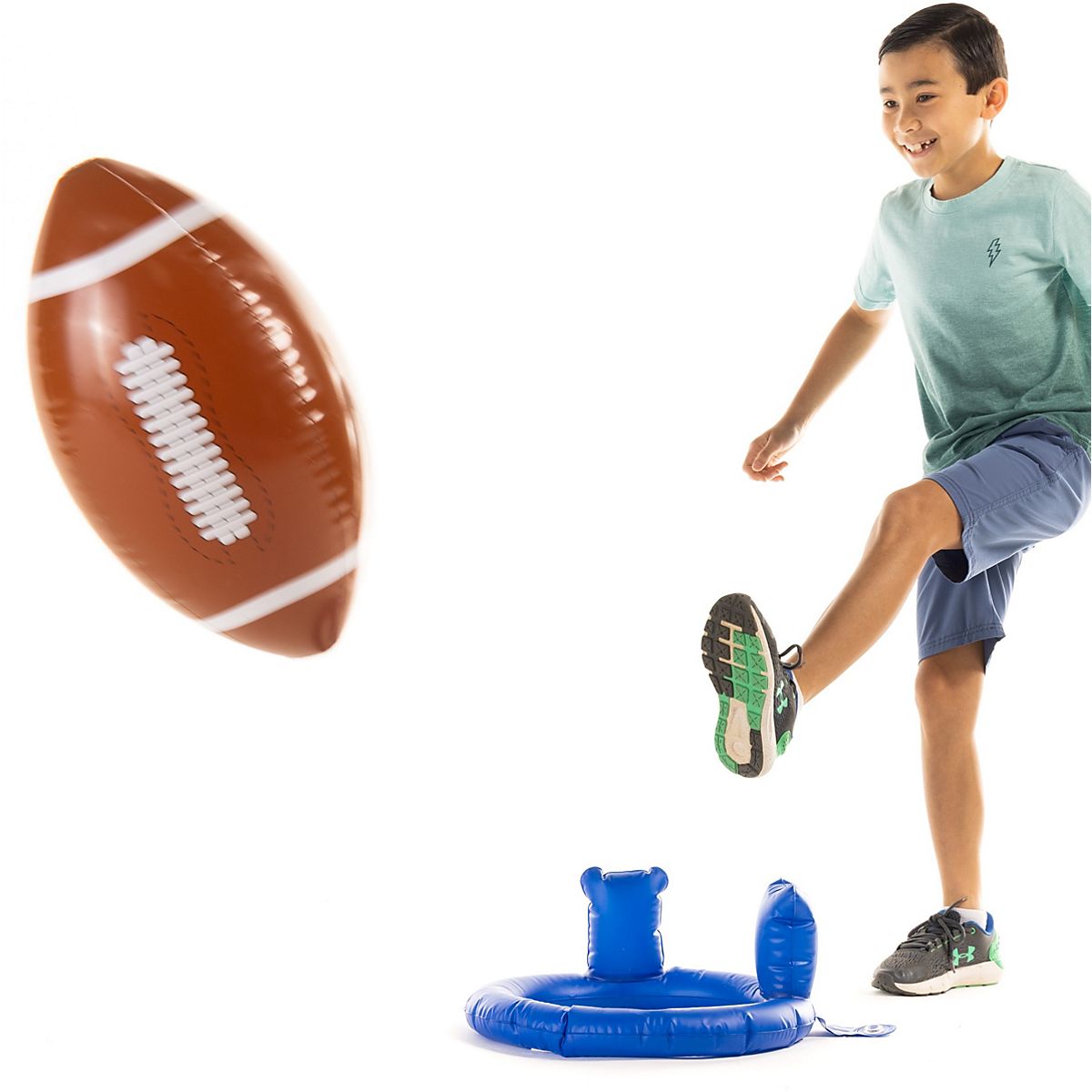 HearthSong Giant Inflatable Kick & Catch Football with Tee | Academy