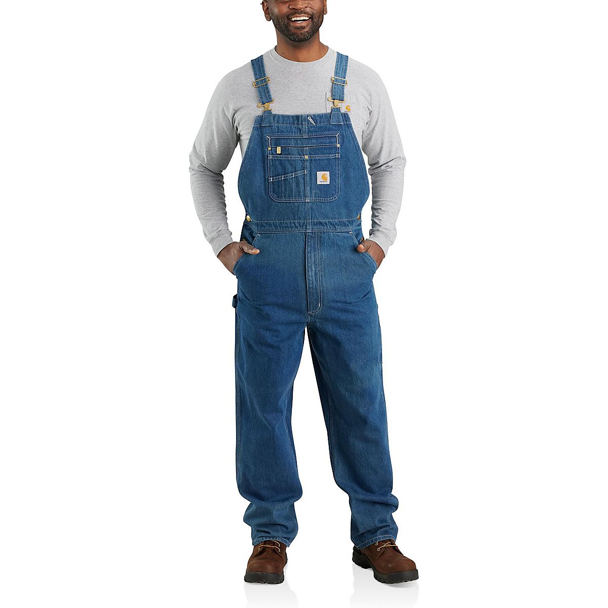 Carhartt Men's Loose Fit Denim Bib Overalls | Academy