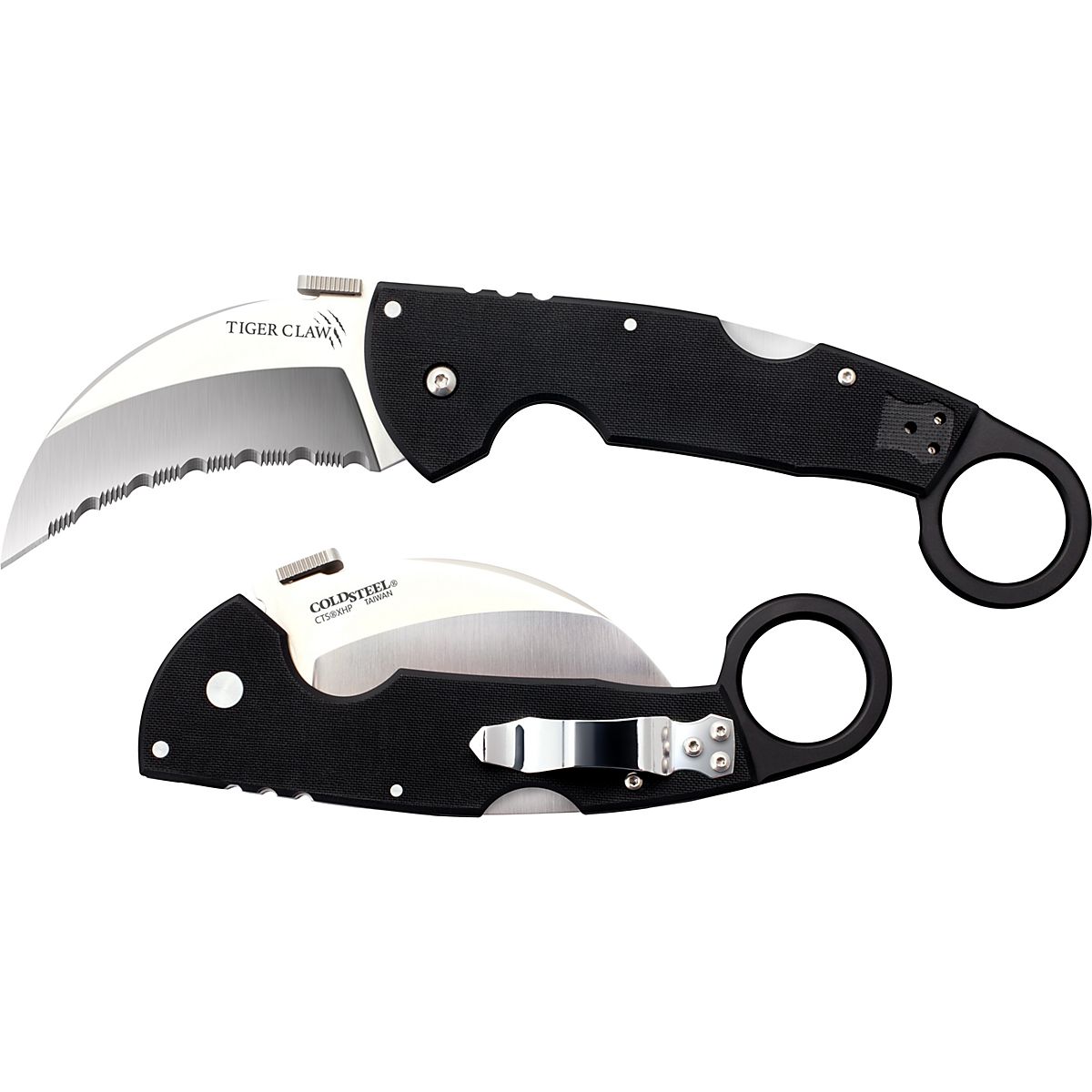 Cold Steel Tiger Claw Serrated Edge Folding Knife | Academy