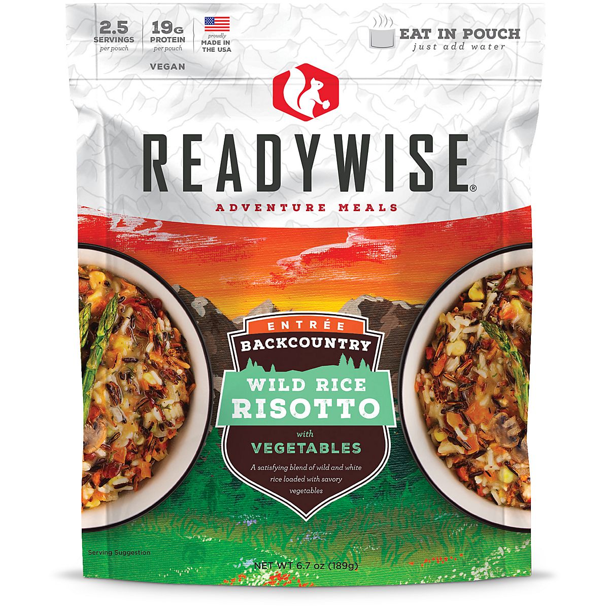 ReadyWise Adventure Meal Backcountry Wild Rice Risotto with Vegetables ...