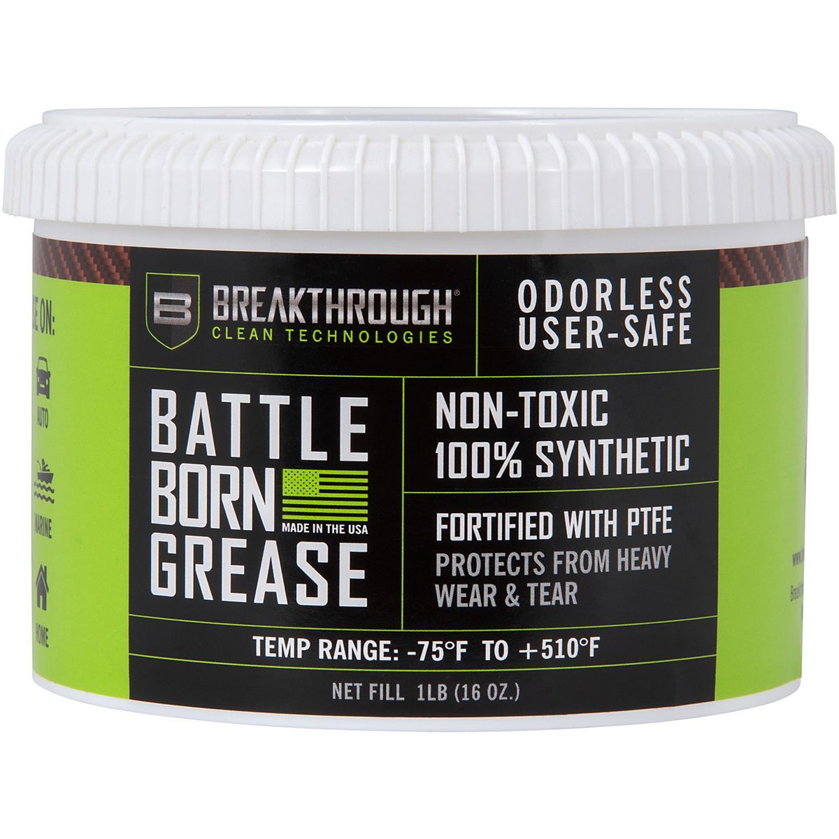 Breakthrough Clean Technologies 1 lb. Battle Born Grease with PTFE Gun ...