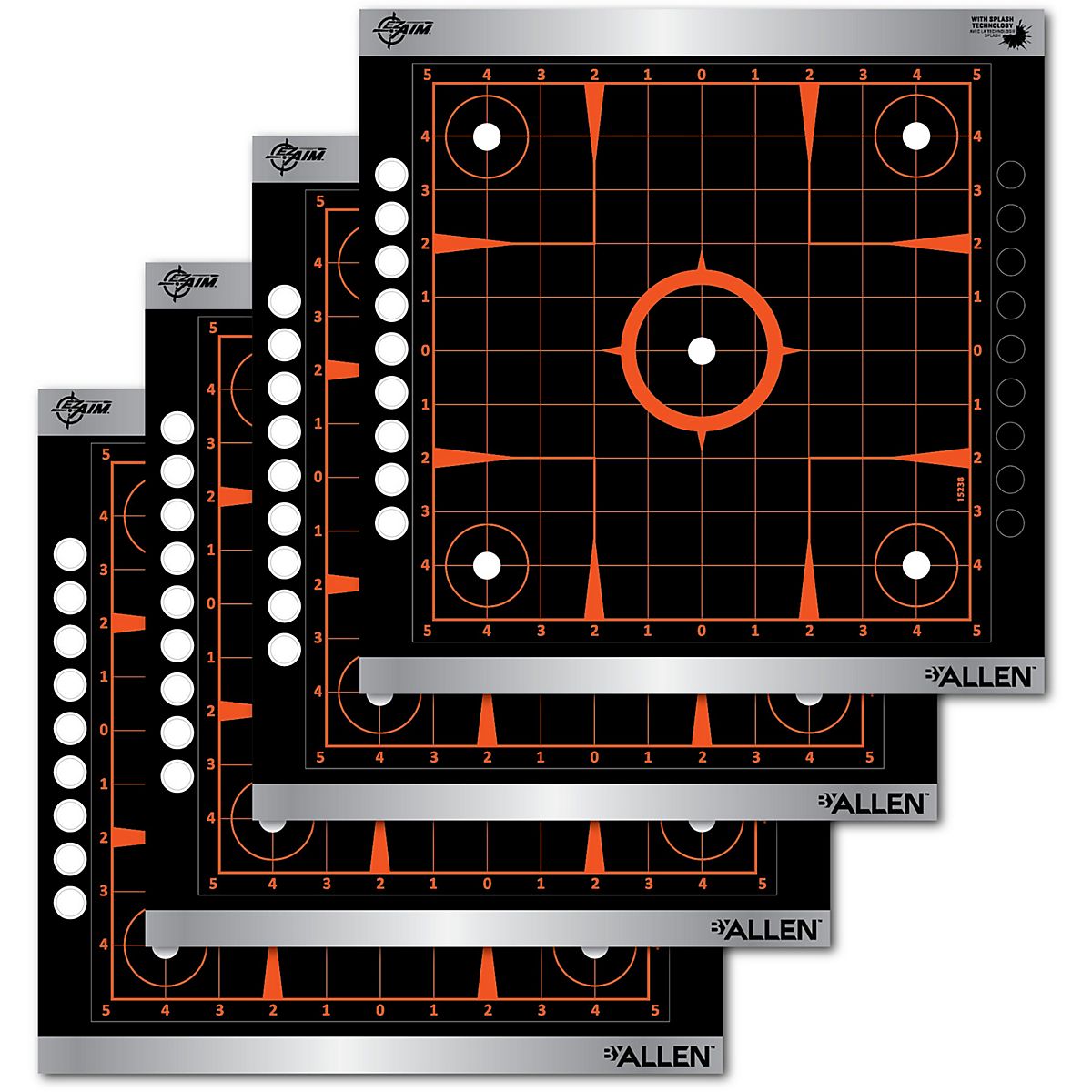Allen Company EZ Aim 12in Splash Reactive Adhesive Sight-In GridPaper ...