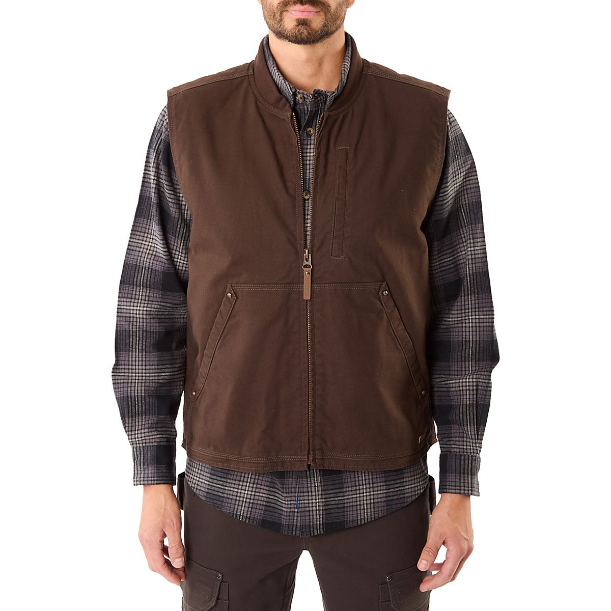 Smith's Workwear Men's Sherpa Lined Duck Canvas Work Vest | Academy
