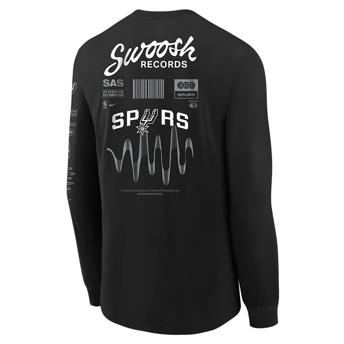 Nike Youth San Antonio Spurs Essential Fade Long Sleeve T-shirt | Academy