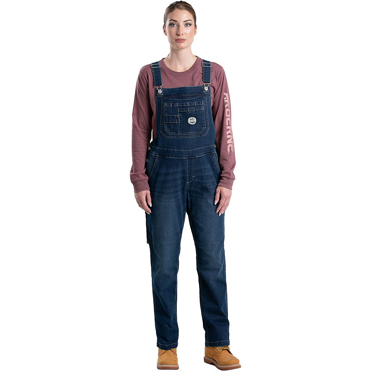 Berne Women's Vintage Washed Flex Denim Bib Overall | Academy
