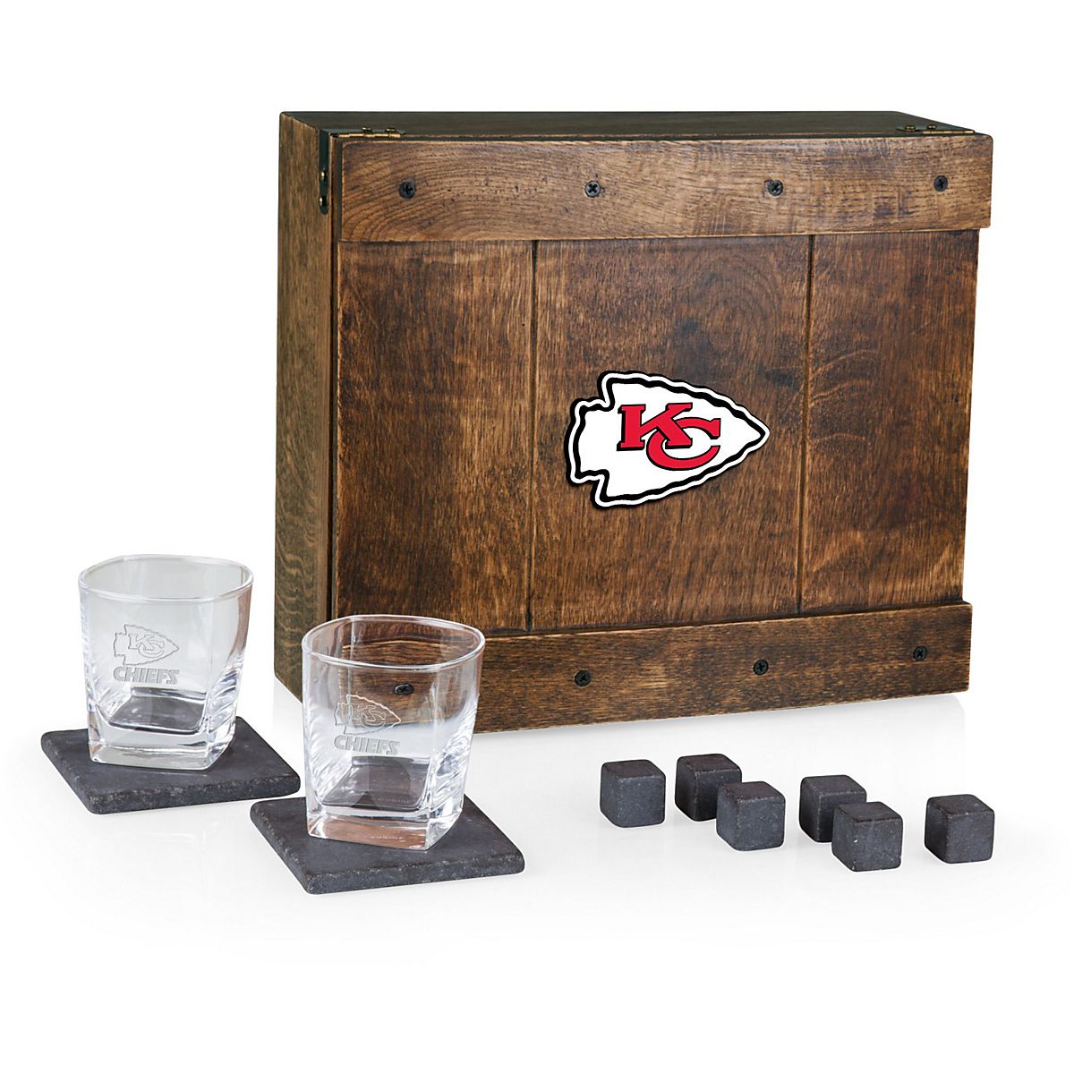 Picnic Time Kansas City Chiefs Whiskey Box Gift Set | Academy