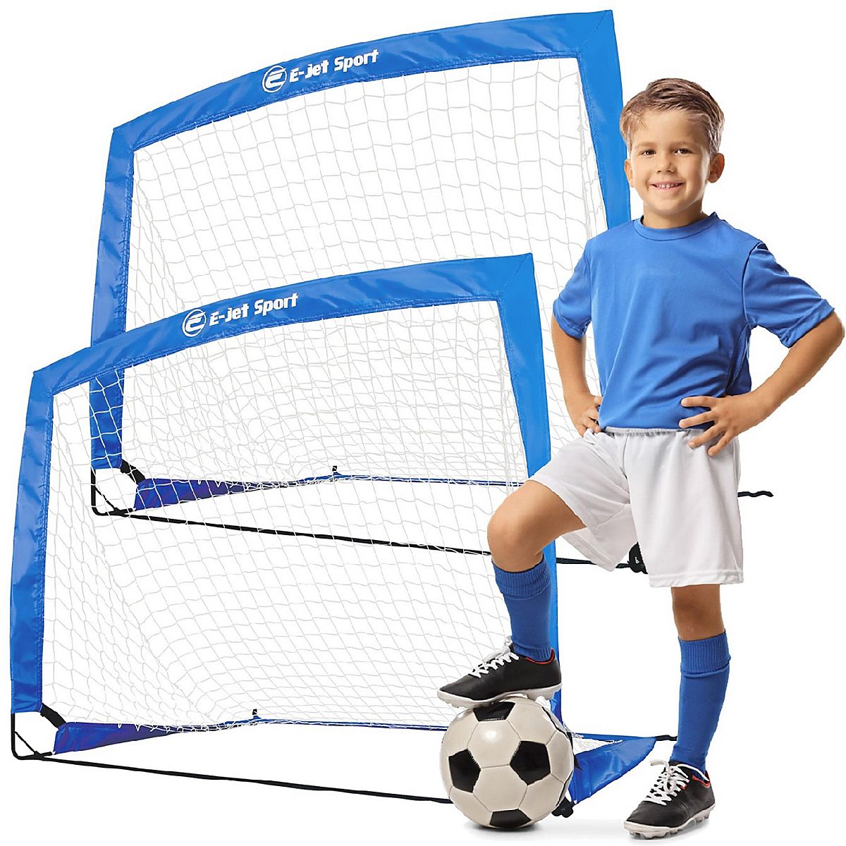 E-Jet Sport 4 ft x 3 ft x 3 ft Portable Soccer Goals 2-Pack | Academy