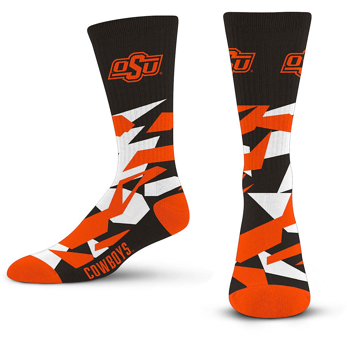 For Bare Feet Oklahoma State University Shattered Camo Crew Socks | Academy