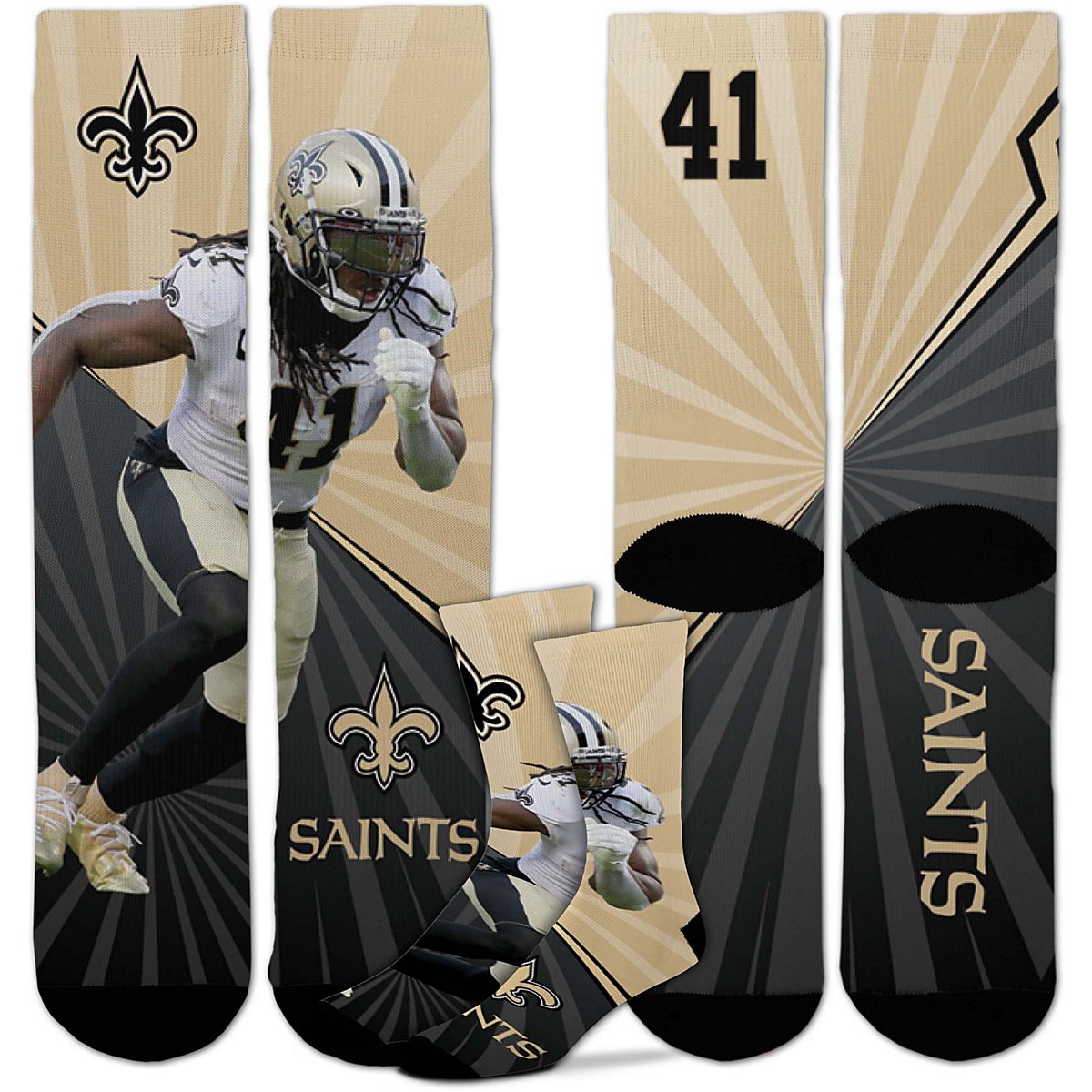For Bare Feet Youth New Orleans Saints Alvin Kamara 41 Record Breaker ...
