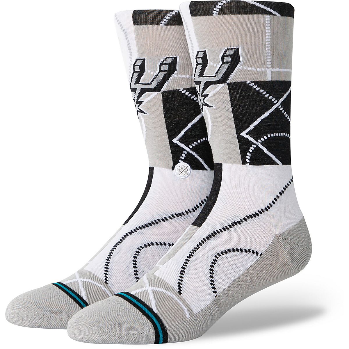 Stance Men's San Antonio Spurs Zone Crew Socks | Academy