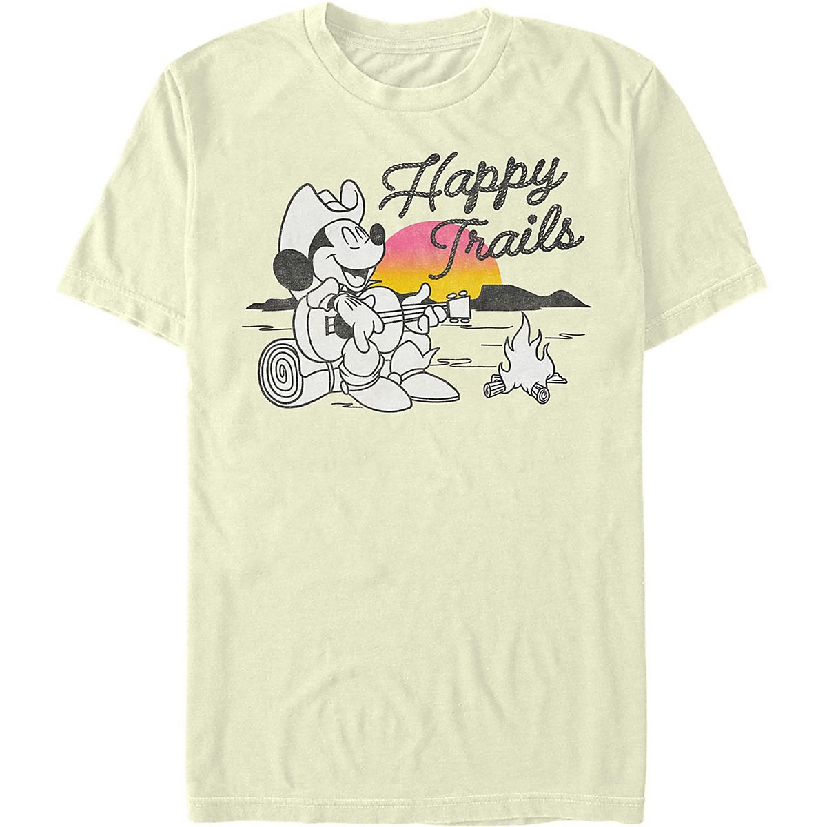 Mad Engine Disney Men's Mickey Happy Trails Short Sleeve T-shirt | Academy