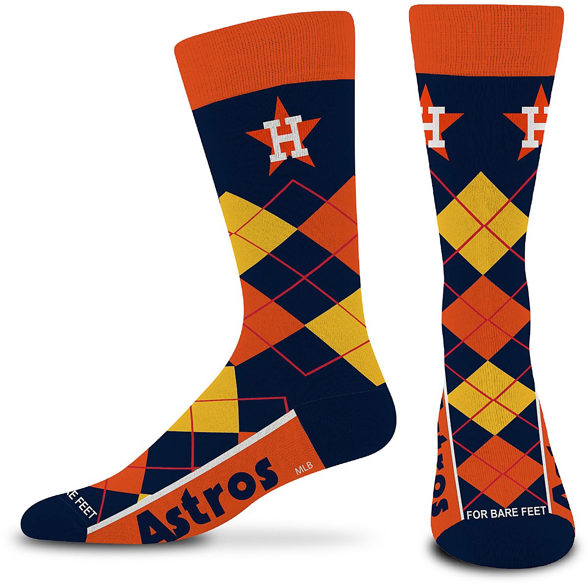 For Bare Feet Houston Astros Crew Socks | Academy