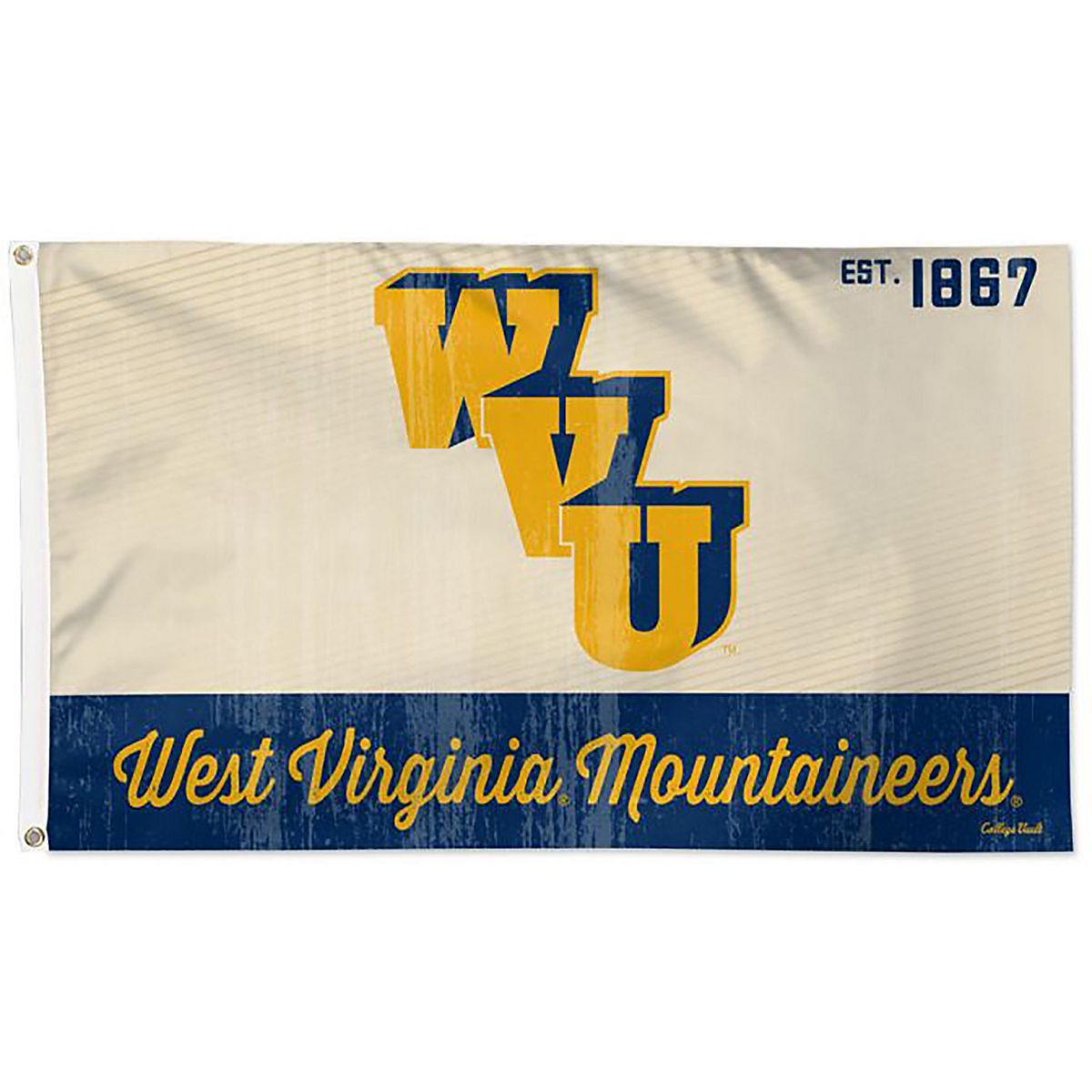 WinCraft West Virginia University 3 ft x 5 ft Retro Flag | Academy