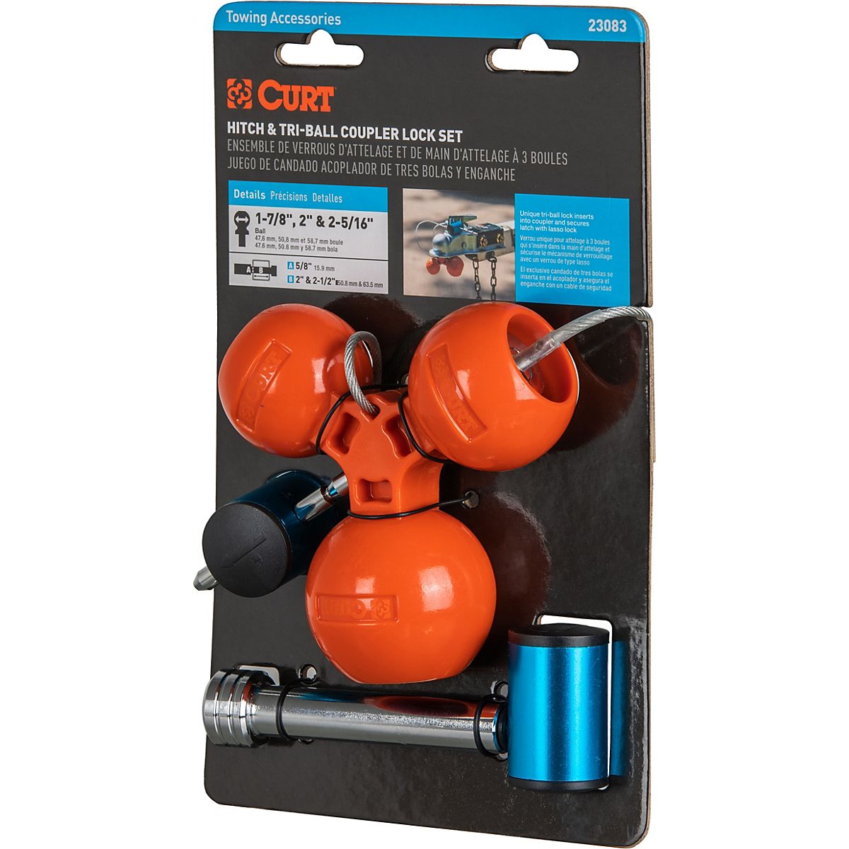 CURT Hitch and Tri-Ball Coupler Lock Set | Academy
