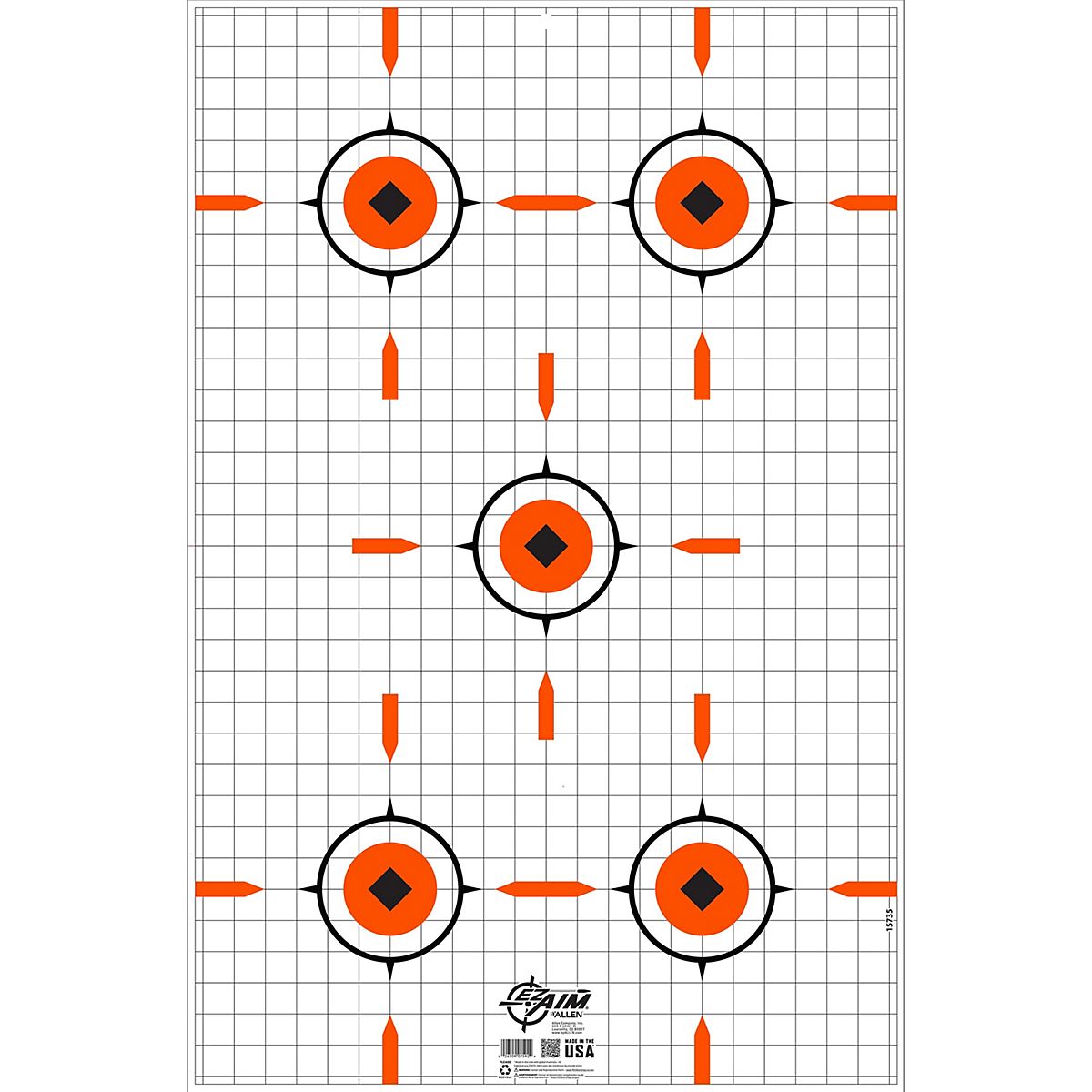 Allen Company EZ Aim® Sight Grid Corrugated 23 in x 35 in Shooting ...