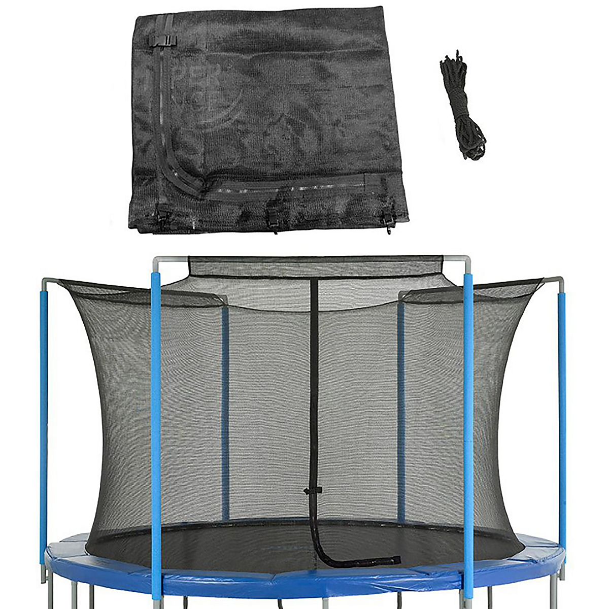 Machrus Upper Bounce 12 ft Round Trampoline Safety Top Sleeve IS Net ...