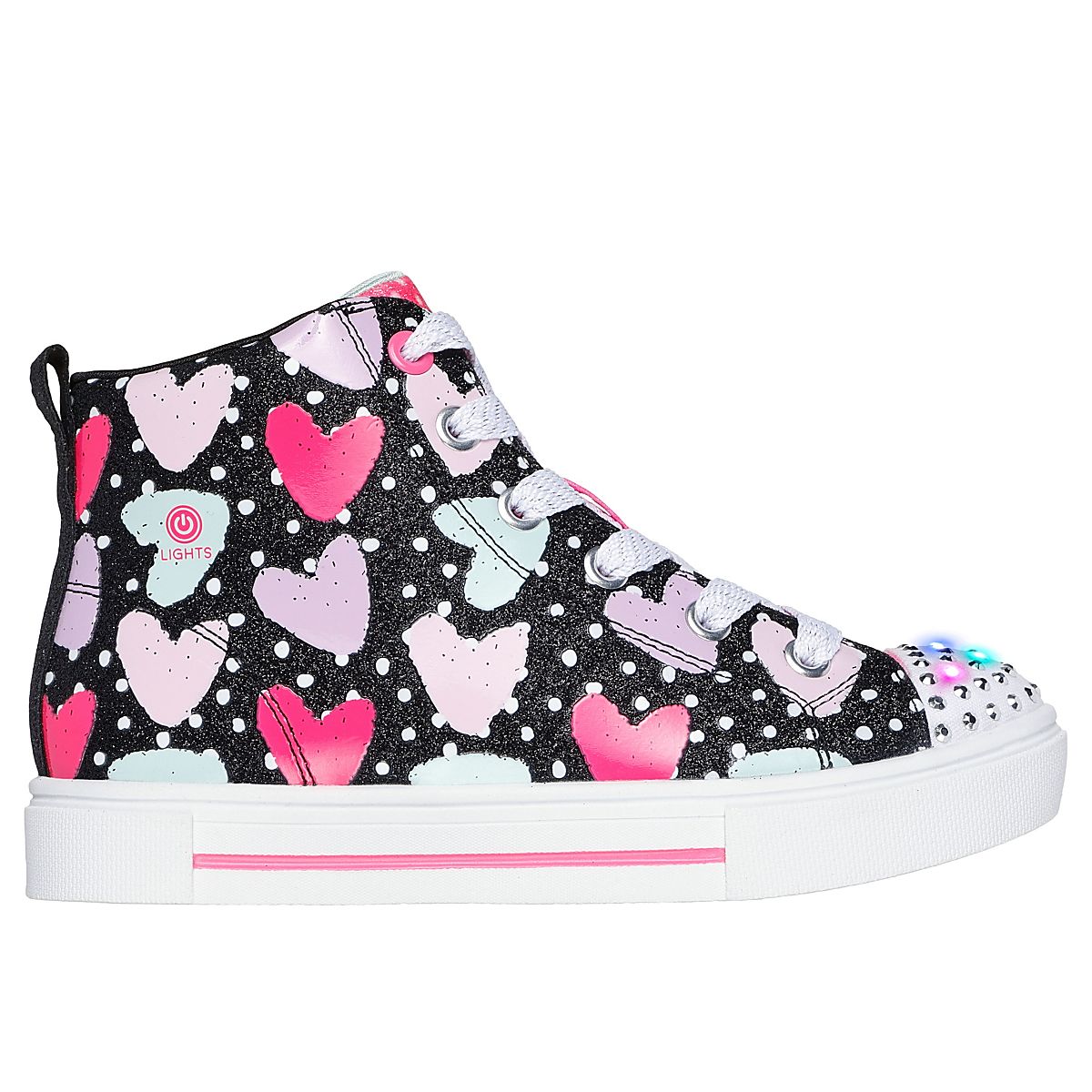 SKECHERS Kids' Preschool Twinkle Toes Twinkle Sparks Mid Sneakers | Academy