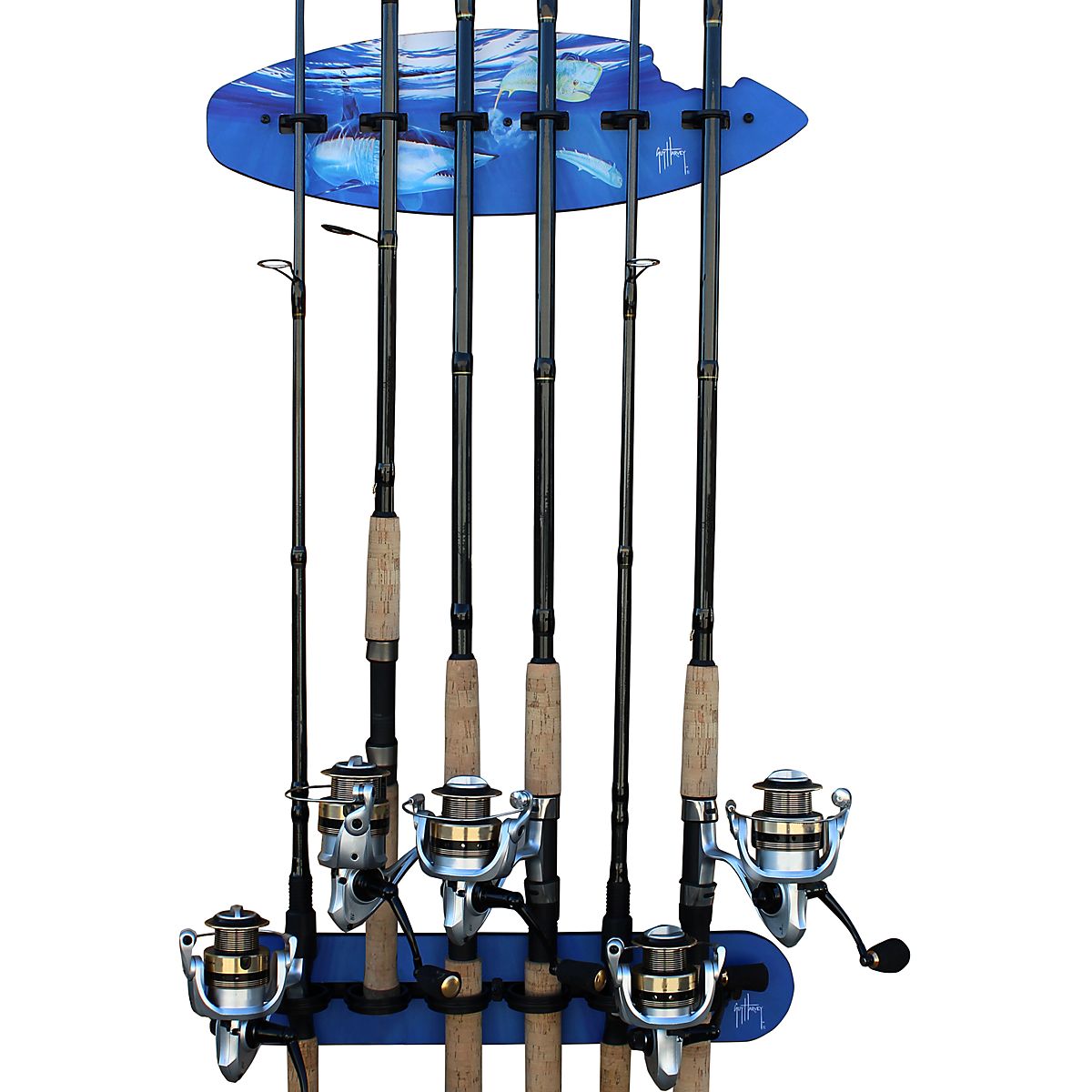 Rush Creek Guy Harvey 6-Rod Wall Storage Rack | Academy