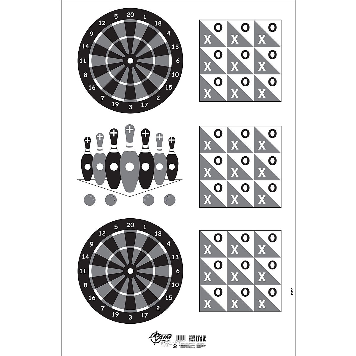 Allen Company EZ Aim Handgun Games Shooting Target and Backer | Academy