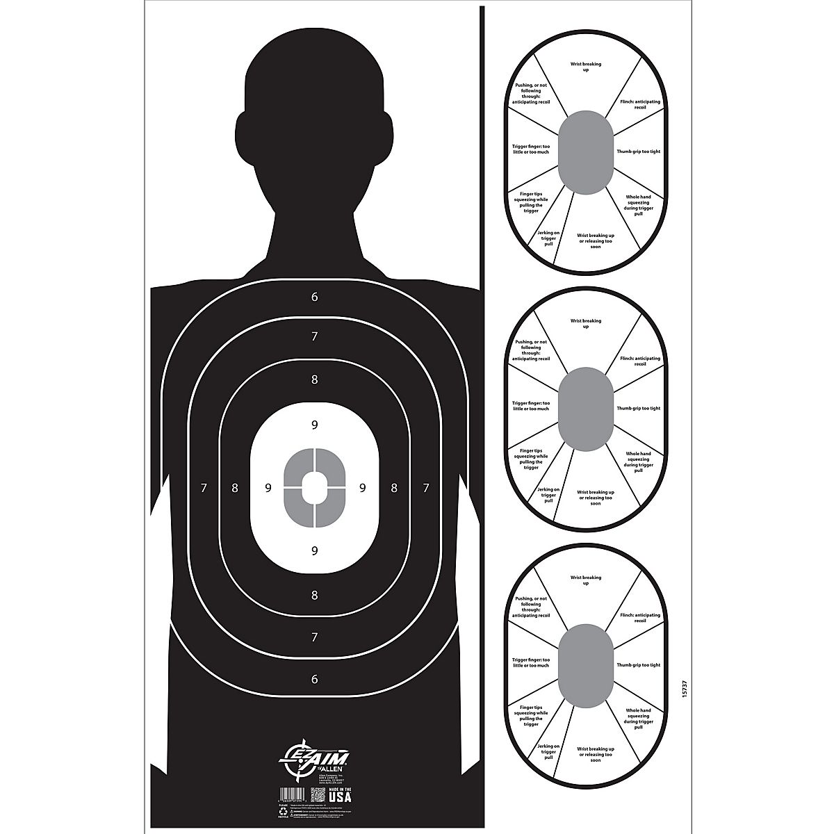 Allen Company EZ Aim Handgun Trainer Shooting Target and Backer | Academy
