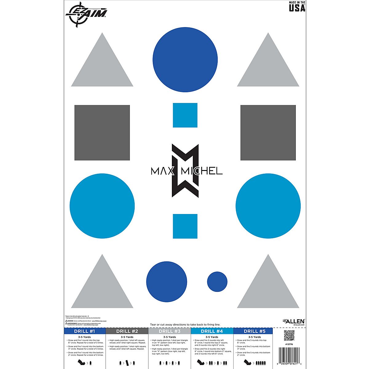 Allen Company EZ Aim Max Michel Course of Fire Training Targets 50-Pack ...