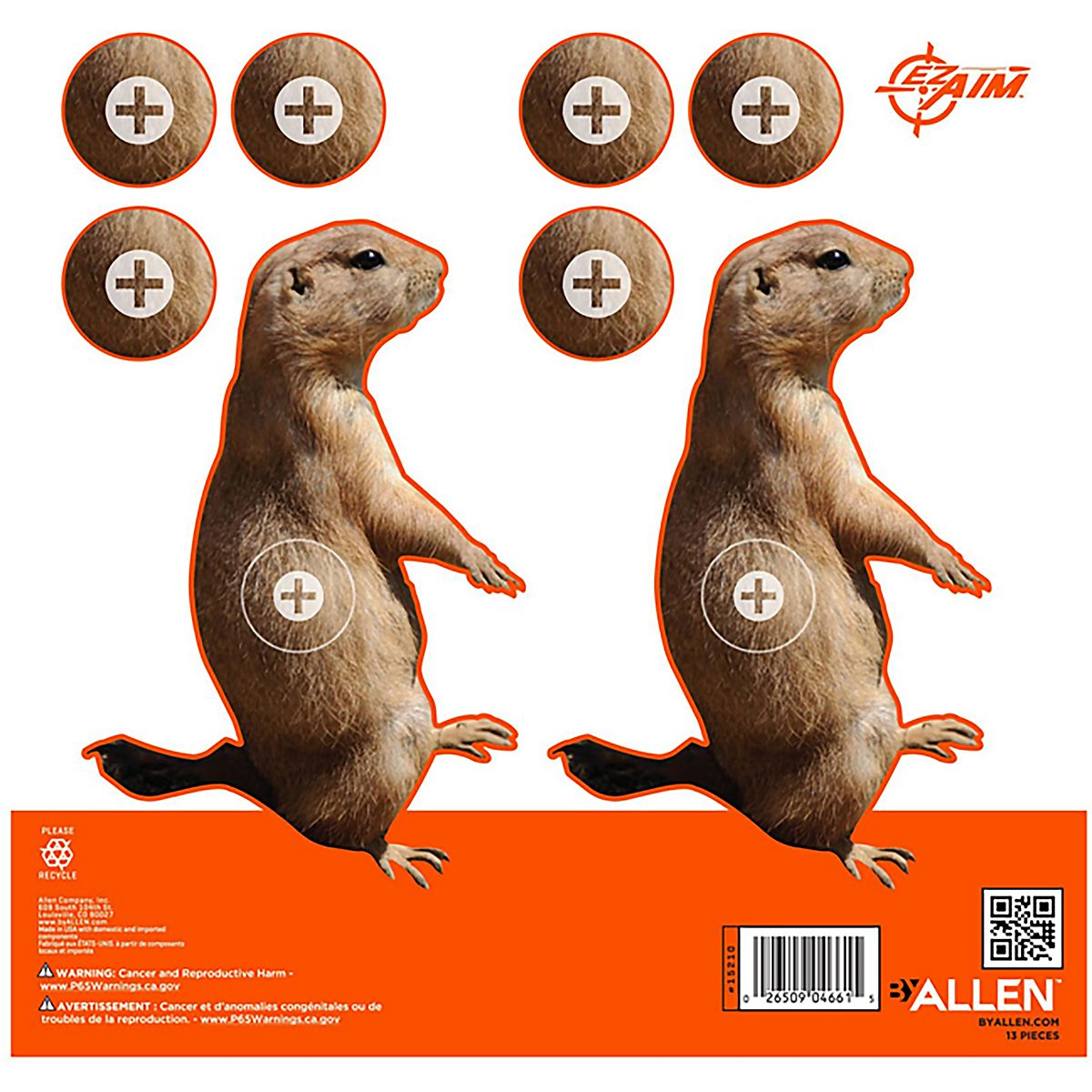 Allen Company EZ Aim Prairie Dog 8 in Square Shooting Targets 13-Pack ...