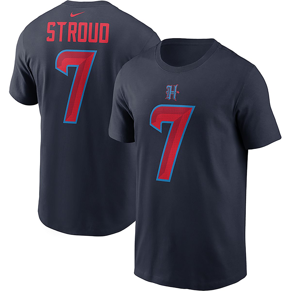 Nike Men's Texans Stroud #7 Name & Number Short Sleeve Tee | Academy