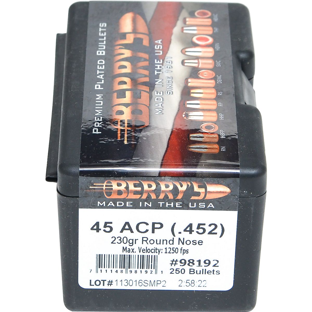 Berry's Superior Pistol .45 250-Grain Reloading Bullets - 250 Rounds ...