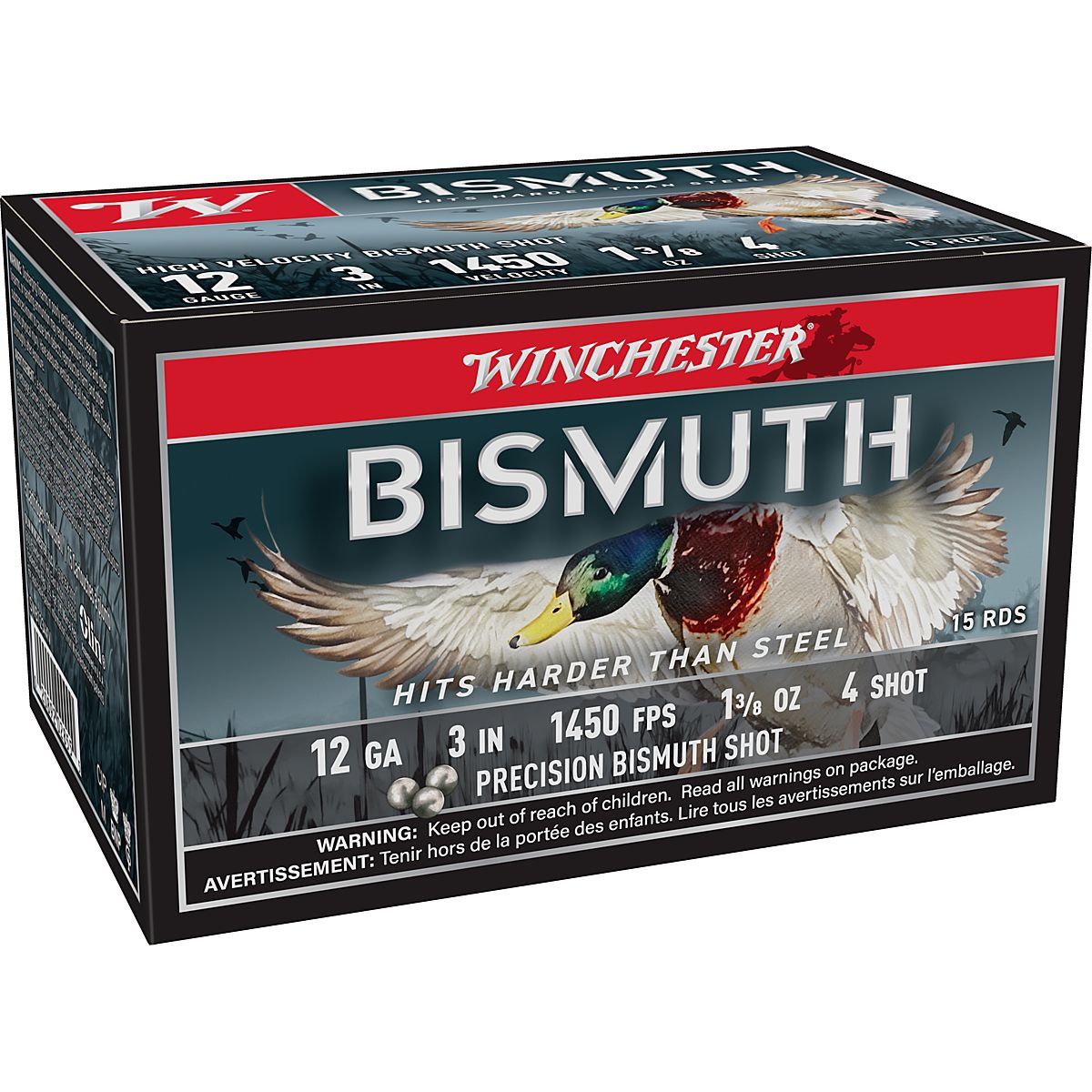 Winchester Bismuth Waterfowl 12 Gauge Shotshells - 15 Rounds | Academy
