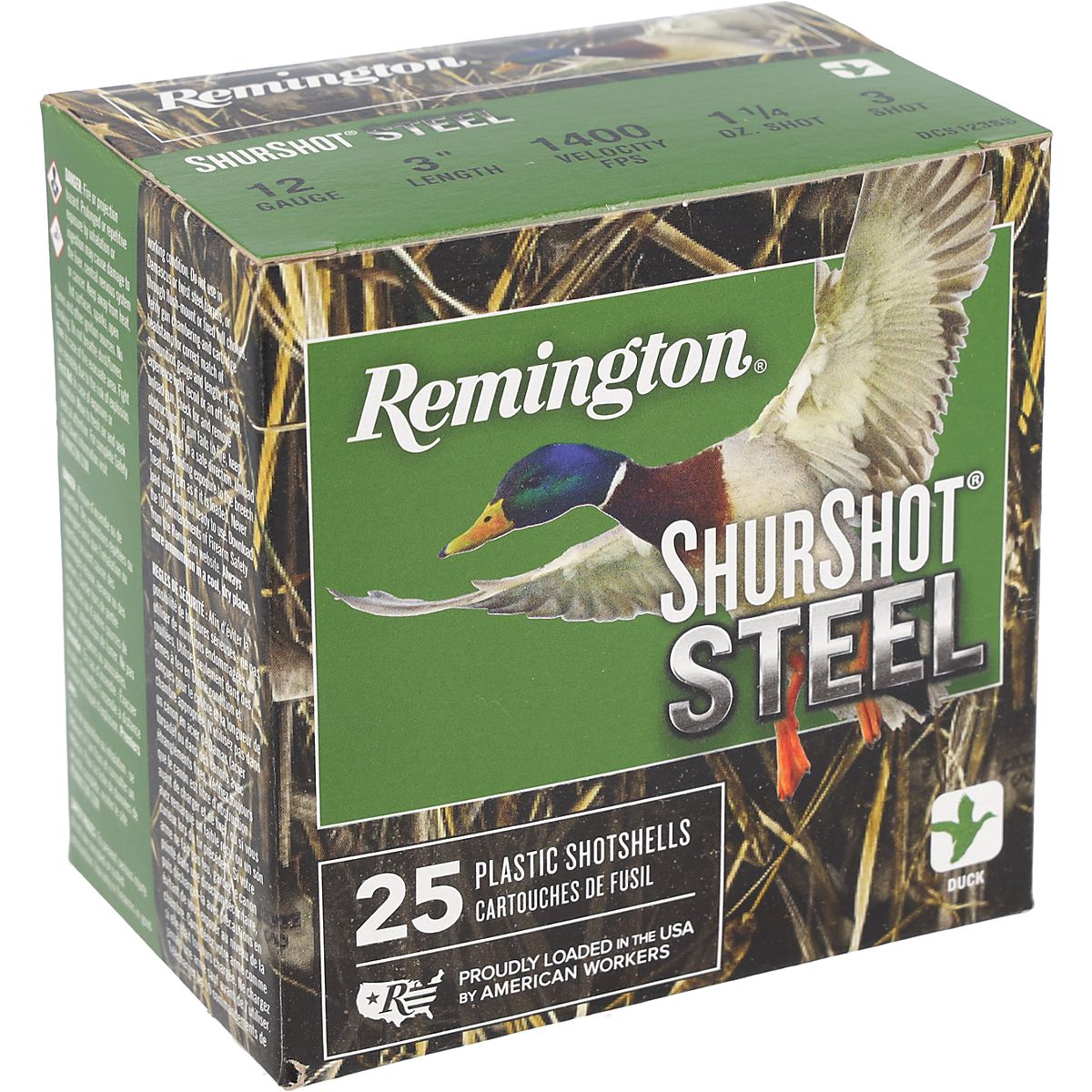 Remington ShurShot Steel 12 Gauge 3 in. 1 1/4 oz. #3 25RD Shotgun ...