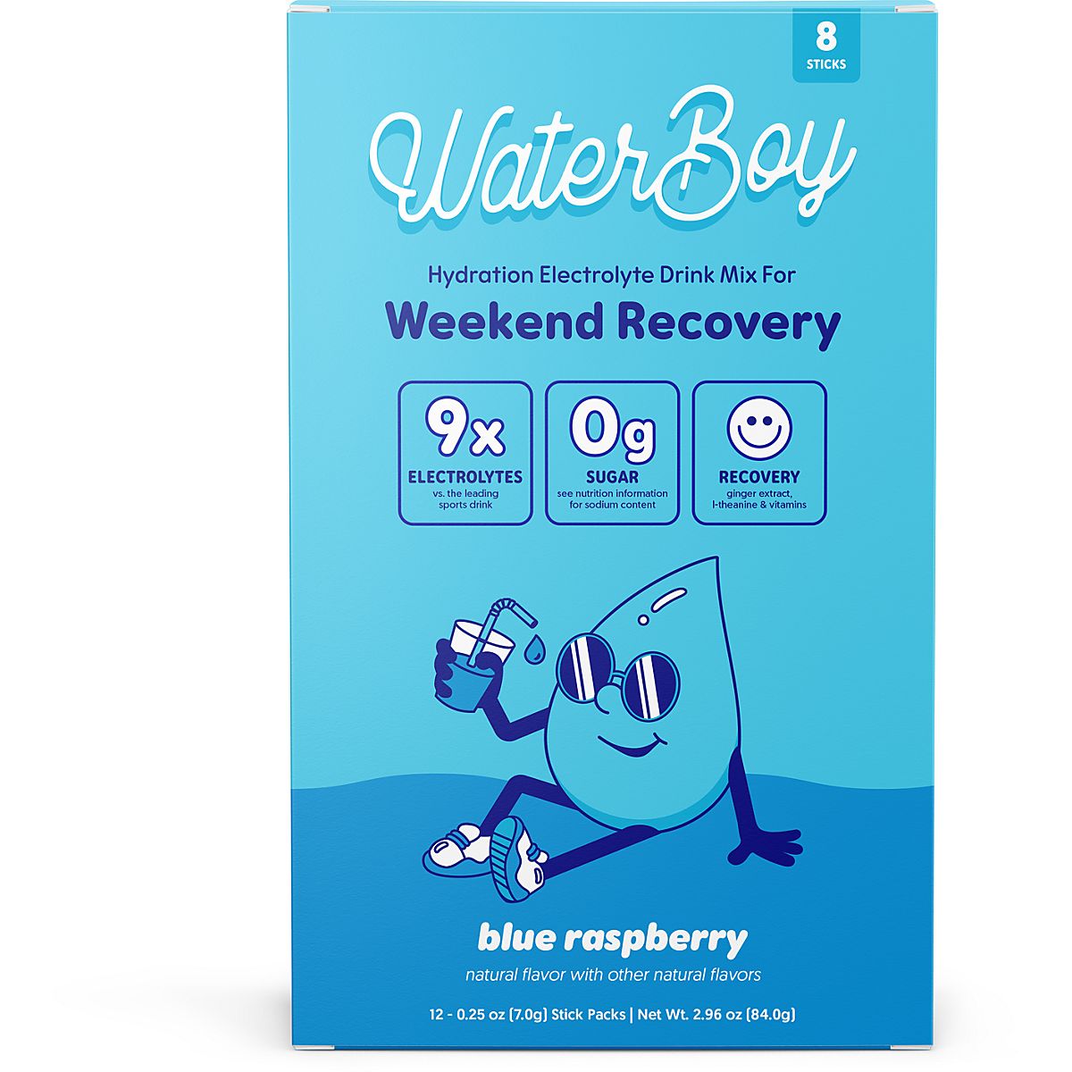 Waterboy Weekend Recovery Hydration Sticks 8-Pack | Academy