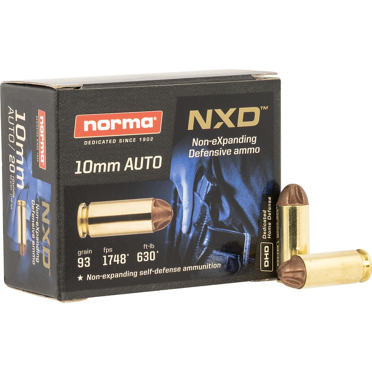 Norma USA NXD 10mm Auto 93-Grain Centerfire Handgun Ammunition - 20 Rounds | Academy