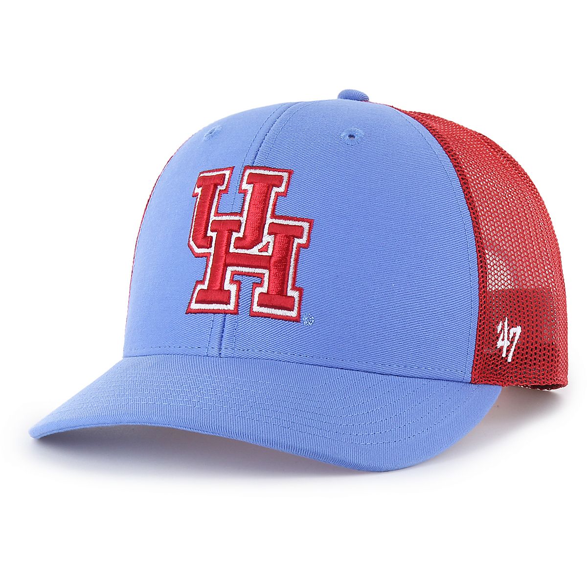 47 University of Houston Blue Primary Logo with Side Star Trucker Cap ...