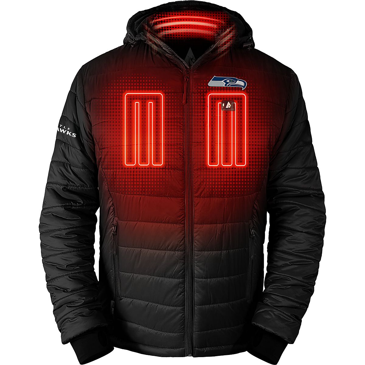 ActionHeat Men's Seattle Seahawks 5V Puffer Battery Heated Jacket | Academy