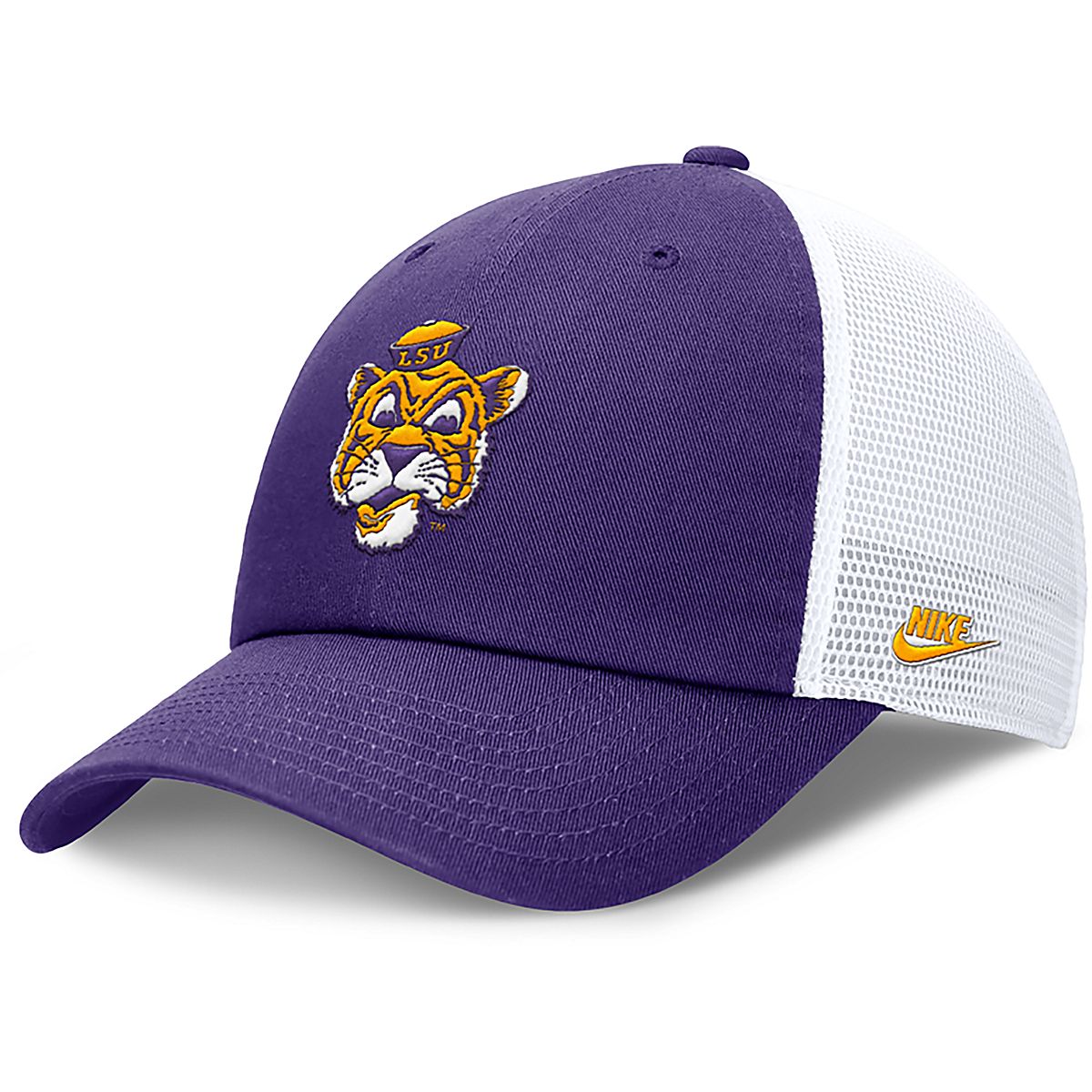 Nike LSU Legacy Logo Club Cap Unstructured Adjustable Meshback Cap ...