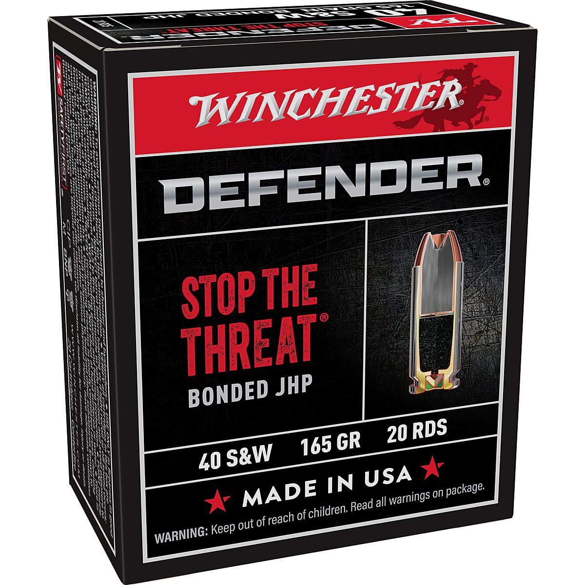 Winchester Bonded PDX1 .40 Smith & Wesson 165-Grain Handgun Ammunition ...
