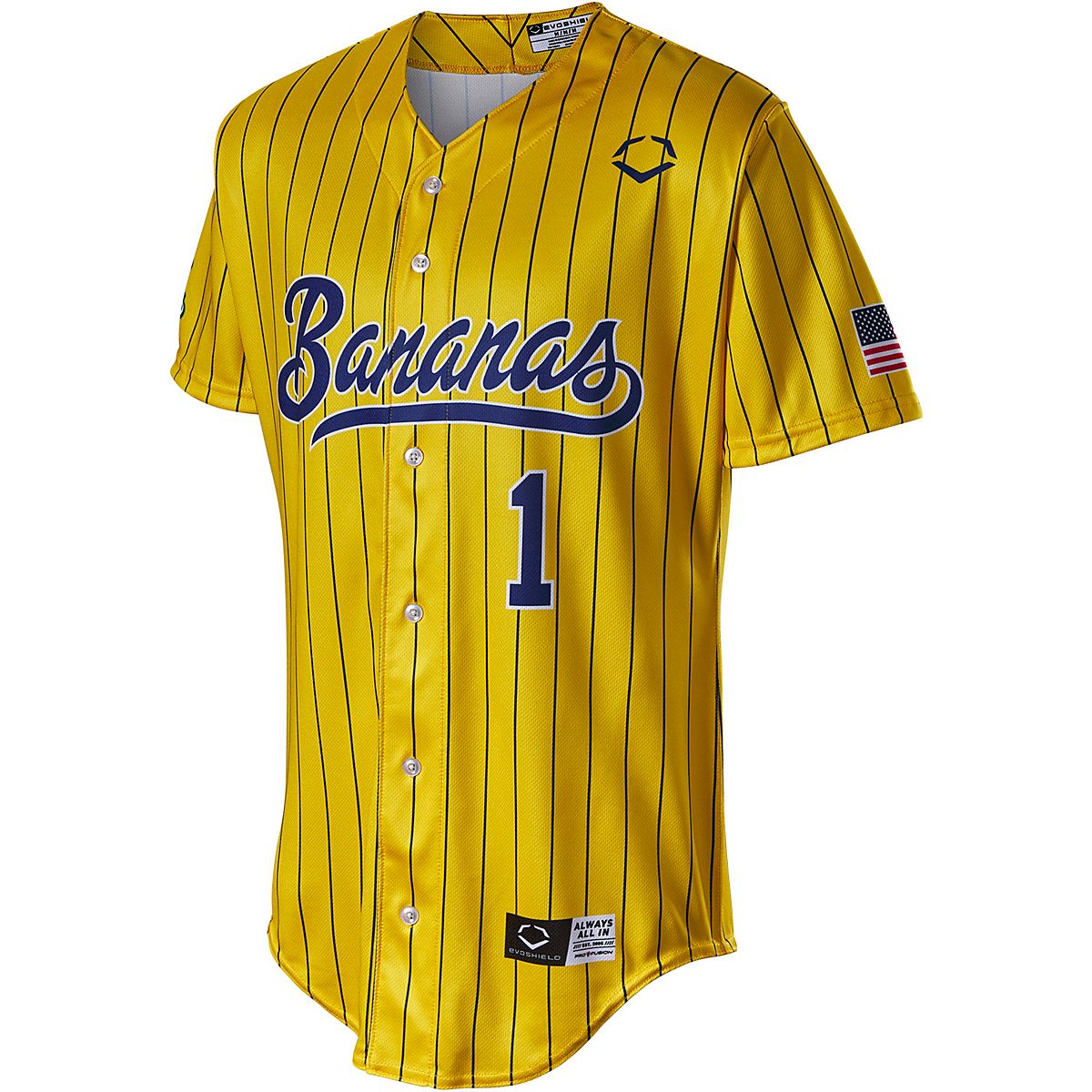 EvoShield Adults' Savannah Bananas Replica Pinstripe Jersey | Academy