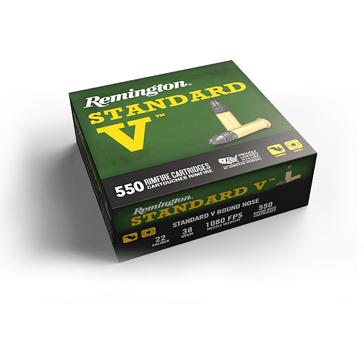 Remington .22 LR 36-Grain Lead Round Nose Rimfire Ammunition - 550 ...