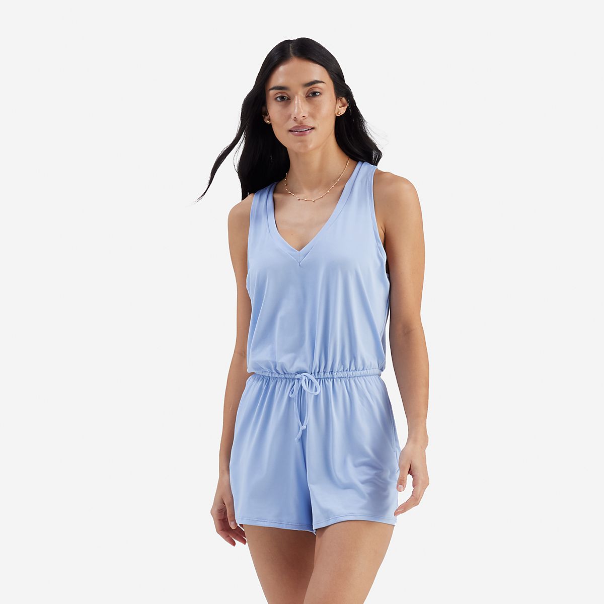 Freely Women's Solid V-neck Romper Swim Cover Up | Academy